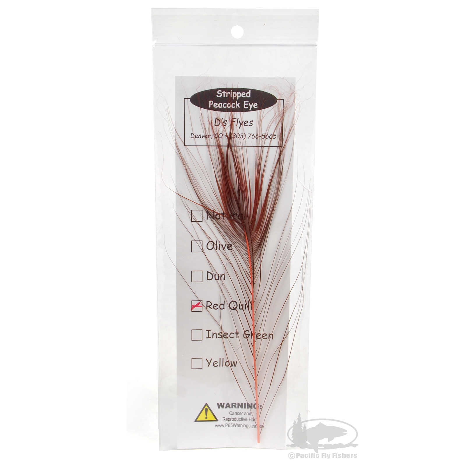 Stripped Peacock Eye Quills - Red Quill - Clearance Sale